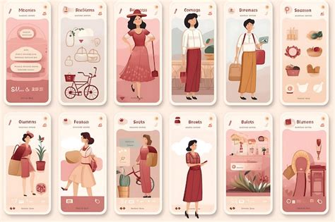 Fashion Shopping App Interface Premium Ai Generated Image