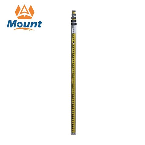 Accurate Measurement F4b4 Survey Aluminum Telescopic Leveling Staff With Bubble For Laser Level