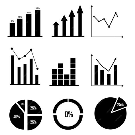 Premium Vector Simple Icons Diagram Or Statistic Set Design Illustrator Editable To