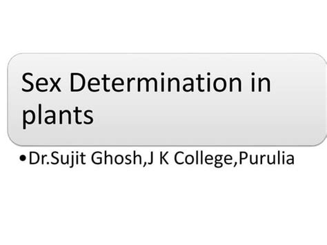 Sex Determination And Linkage Ppt