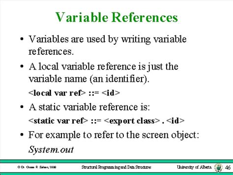 Variable References