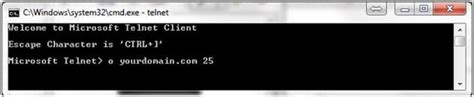 How To Test The SMTP Communication Of Email Server Is By Using Telnet