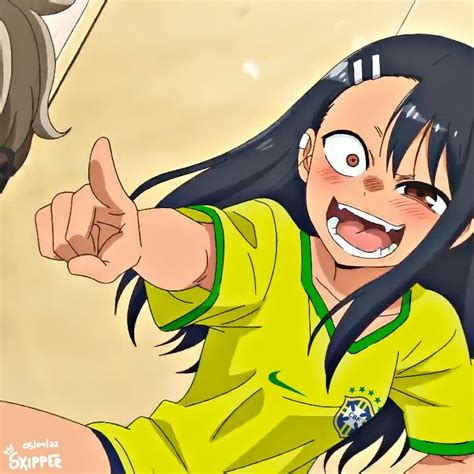 Nagatoro Com Camisa Da Sele O Do Brasil Anime Brasil Anime Engra Ado Esbo Os Bonitos