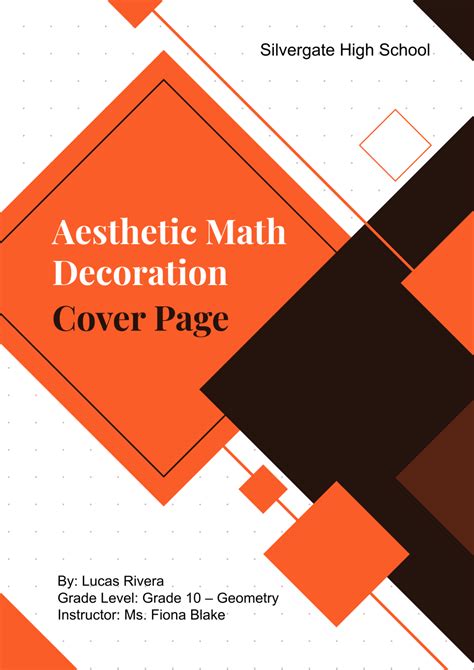 Free Easy Math Cover Page Design Template To Edit Online
