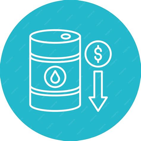 Premium Vector Oil Price Decrease Vector Illustration Style