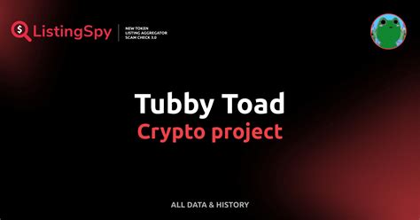 Tubby Toad Crypto Project Tubby Token Listings Events Analysis