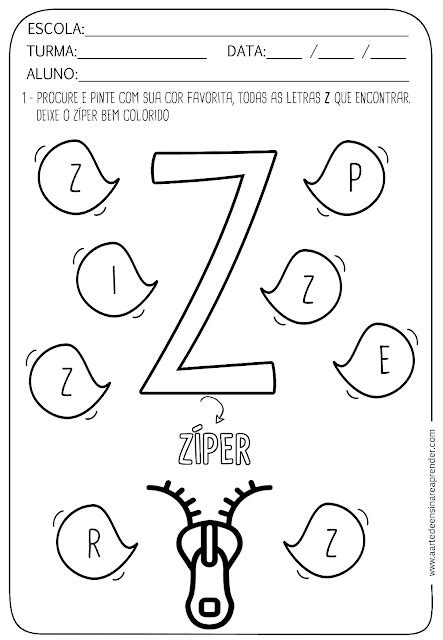 Atividade Pronta Alfabeto Letra Z Atividades Ed Infantil Hot Sex My