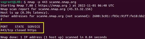 使用 Nmap 扫描目标网站中的端口 Nmap扫描端口