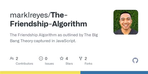 Github Marklreyesthe Friendship Algorithm The Friendship Algorithm