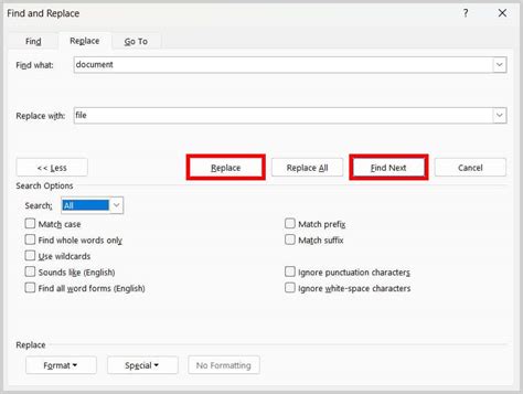 How To Find And Replace Text In Microsoft Word