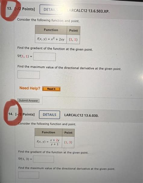 Solved Consider The Following Function And Point Find The Chegg