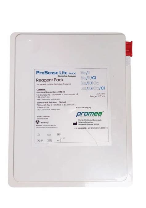 Manual Prosense Lite Generic Electrolyte Analyzer User Input Touch At