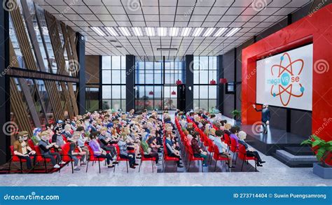 Metaverse Avatars Of People Seminar Online In Virtual Worlds 3d Render Stock Illustration