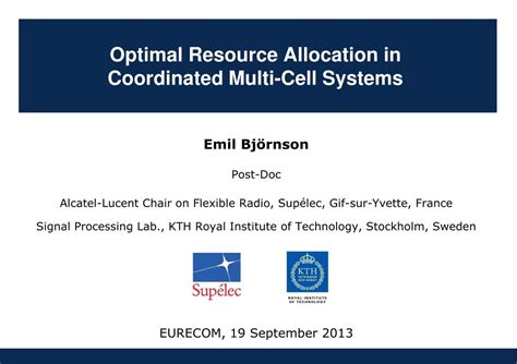 Ppt Optimal Resource Allocation In Coordinated Multi Cell Systems