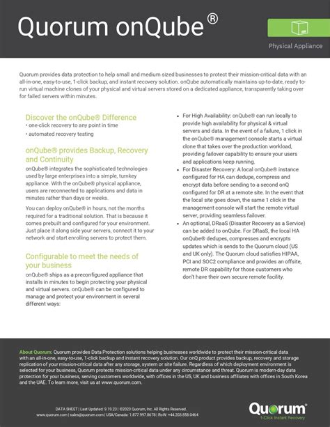 Datasheet Archives Quorum