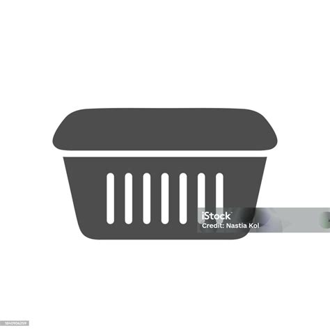 일회용 플라스틱 또는 알루미늄 호일 용기 아이콘입니다 빵 굽기 형태 픽토그램 식품 소매점 장식 요소에 적합합니다 음식 트레이를 꺼냅니다 실루엣 벡터 그림입니다 택배 서비스