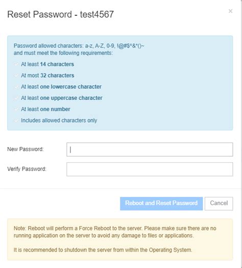 Reset Server Password Gns