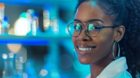 Premium Photo A Woman Wearing Glasses And A White Shirt Is Smiling