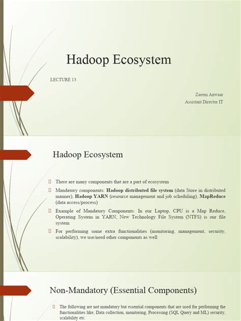 13 Lecture Pdf Apache Hadoop Apache Spark