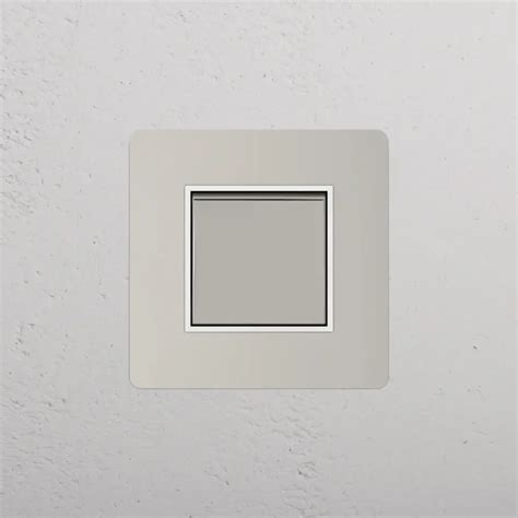 Kew Single Retractive Rocker Switch Glossy Nickel White