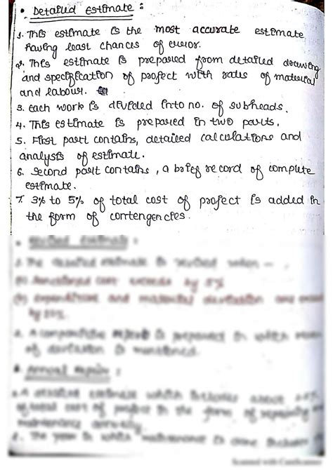 Solution Handwritten Notes On Quality Estimation Basic To Advanced Level Civil Engineering