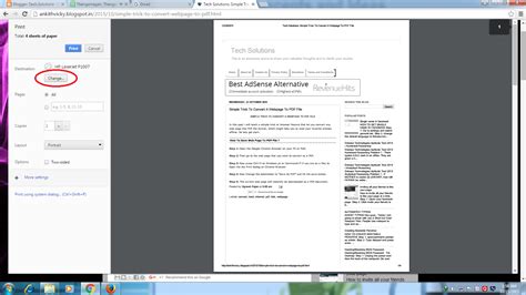 Simple Trick To Convert A Webpage To PDF File