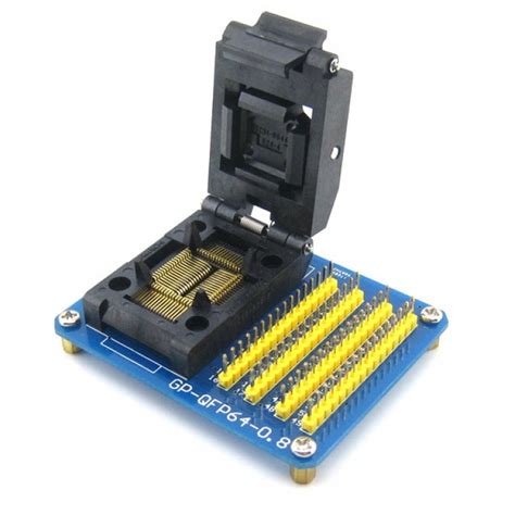 Qfp64 Pqfp64 Tqfp64 08mm Pitch Ic Test Socket Adapter Gp Qfp64 05