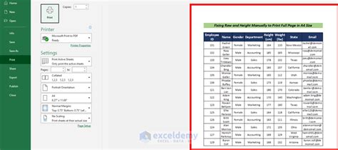 how to print a full page of an excel sheet in a4 size 5 methods