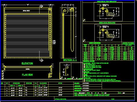Rolling Shutters Dwg Autocad Drawing
