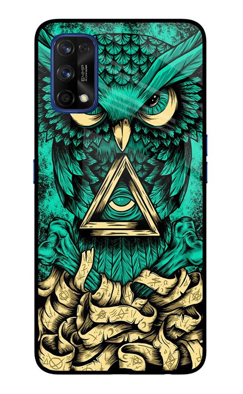 Buy Now Green Owl Glass Case For Realme 7 Pro Online Casekaro