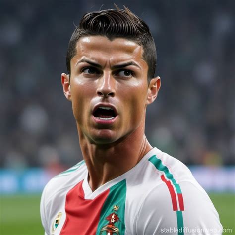 Cristiano Ronaldo Haciendo El Meme Del Mewing Super Ultra Mega Intenso