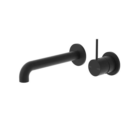 Nero Mecca Wall Basin Mixer Handle Up Separate Back Plate 120160180