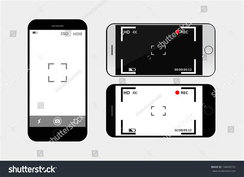 Mobile Phone Camera Interface Vector Viewfinder Stock Vector Royalty Free 734639722 Shutterstock