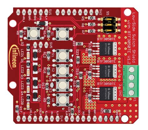 Shieldbtf3050tetobo1 Infineon Low Side Switch Shield Arduino