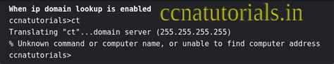 no ip domain lookup command in cisco ios tutorials ccna tutorials