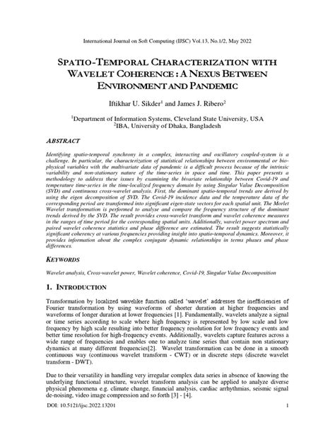 Spatio Temporal Characterization With Wavelet Coherence Anexus Between Environment And Pandemic
