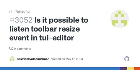 is it possible to listen toolbar resize event in tui editor · issue