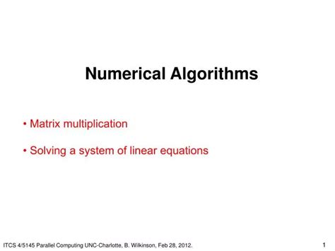 PPT Efficient Parallel Matrix Multiplication Algorithms PowerPoint Presentation ID