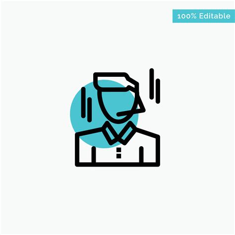 Businessman Manager Worker Man Turquoise Highlight Circle Point Vector Icon 13550926 Vector Art