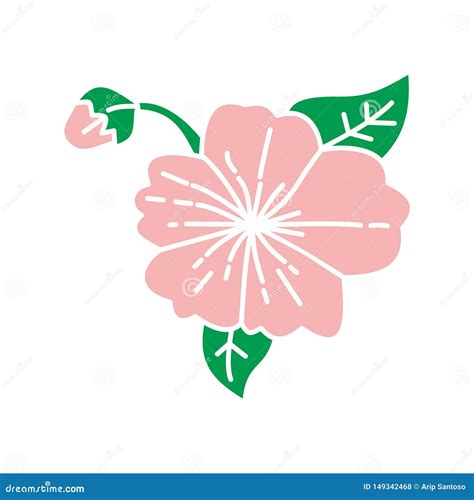 Flower Leaf Illustration Design Template Vector Stock Vector