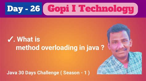 Day 26 Method Overloading In Java Java Full Stack Course Core