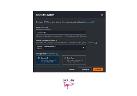 Create An NFS In AWS Scaler Topics