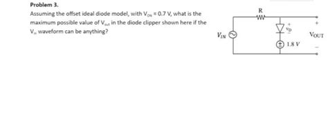 Solved Problem Assuming The Offset Ideal Diode Model Chegg