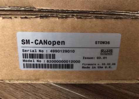 Nidec Control Techniques Sm Canopen Communications 82000000012000 Option Module Interface