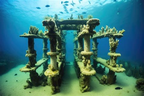Premium Ai Image Artificial Reef Structures Promoting Coral Growth Created With Generative Ai