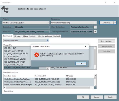 C Creating A New Base Cdialogex Derived Class Stack Overflow