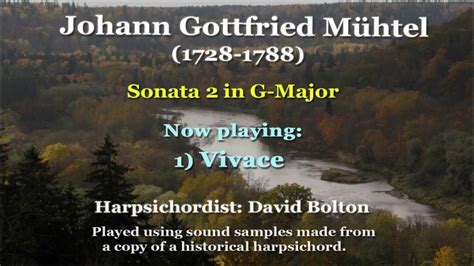 Johann Gottfried Müthel 1728 1788 Sonata Ii In G Major 1756 Youtube Music