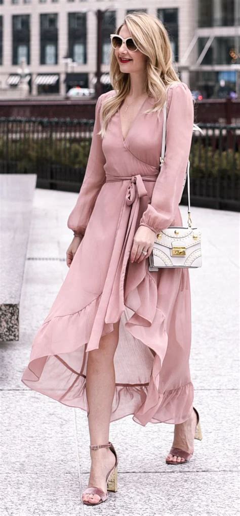 Pink Dress With Silver Shoes