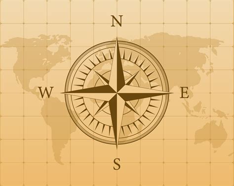 Compass On White Background Flat Vector Navigation Symbol Vector