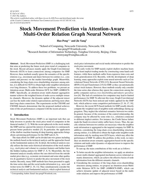 Pdf Stock Movement Prediction Via Attention Aware Multi Order